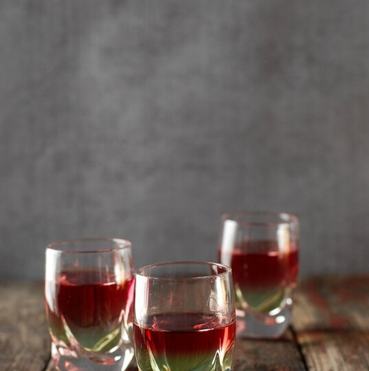 Cinnamon Candy Apple Cocktail {a mini Pousse Cafe}
