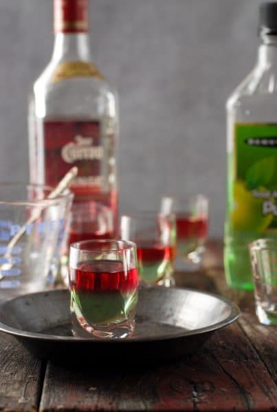 Cinnamon Candy Apple Cocktail {a mini Pousse Cafe}