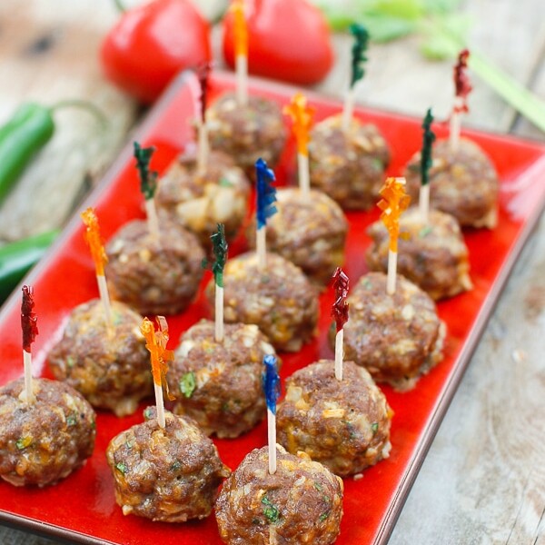 Mini Taco Meatballs {appetizer}