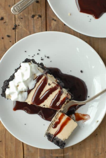 Frozen Chocolate Fluffernutter (Peanut Butter Marshmallow) Pie