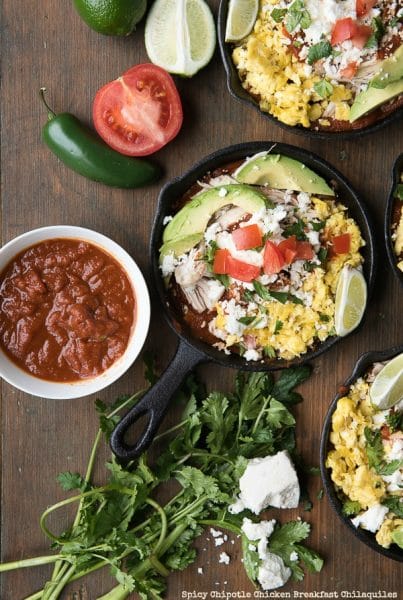 Spicy Chipotle Chicken Breakfast Chilaquiles