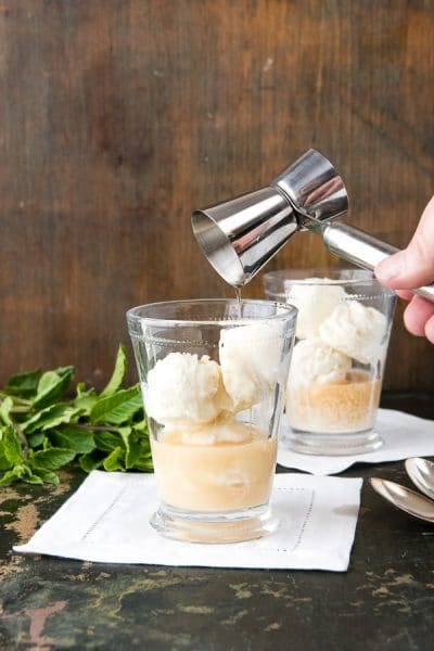 Homemade Mint Ice Cream & Mint Julep Derby Ice Cream Floats