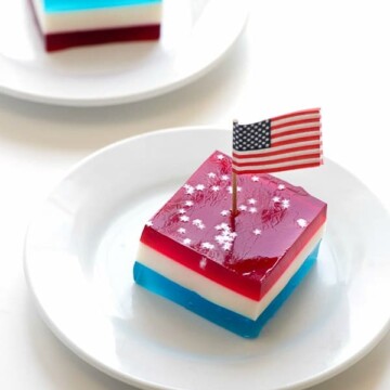 Star Spangled Layered Finger Jello - A Red White & Blue Jello Recipe
