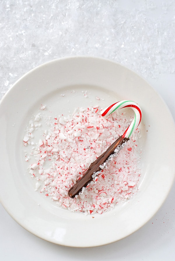 Double Mint Chocolate Dipped Candy Canes
