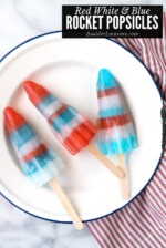 Red White and Blue Rocket Popsicles - Made with Sports Drinks!
