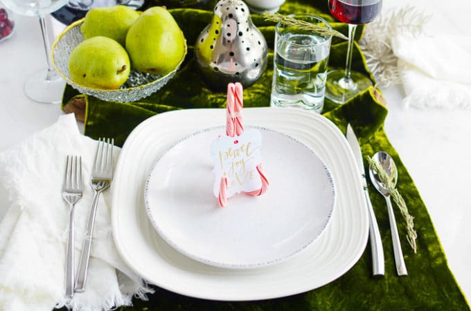 Candy Cane Place Card Holder - Boulder Locavore