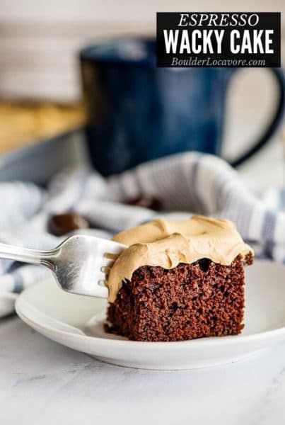 Espresso Wacky Cake with Coffee Frosting - Boulder Locavore