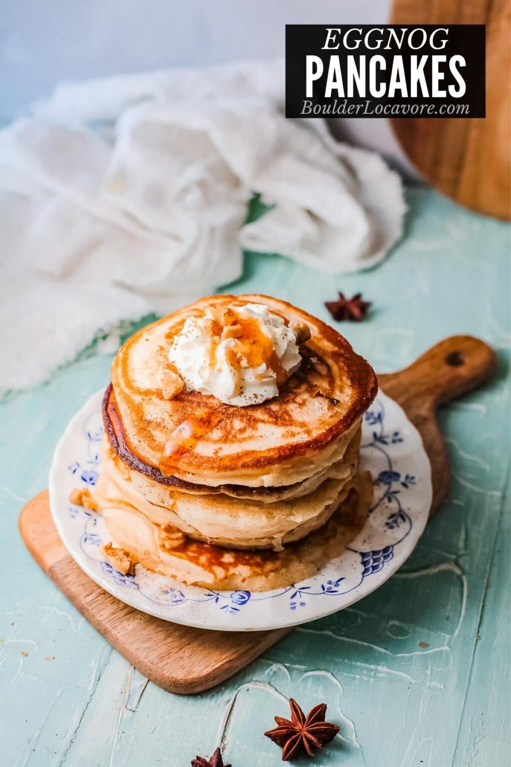 Eggnog Pancakes recipe - easy Christmas breakfast - Boulder Locavore