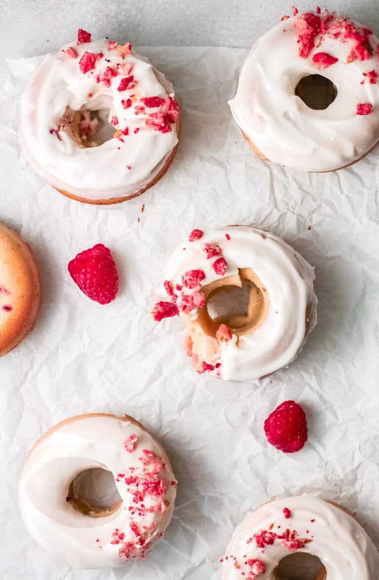 Easy Baked Donuts with fresh Raspberries - Boulder Locavore