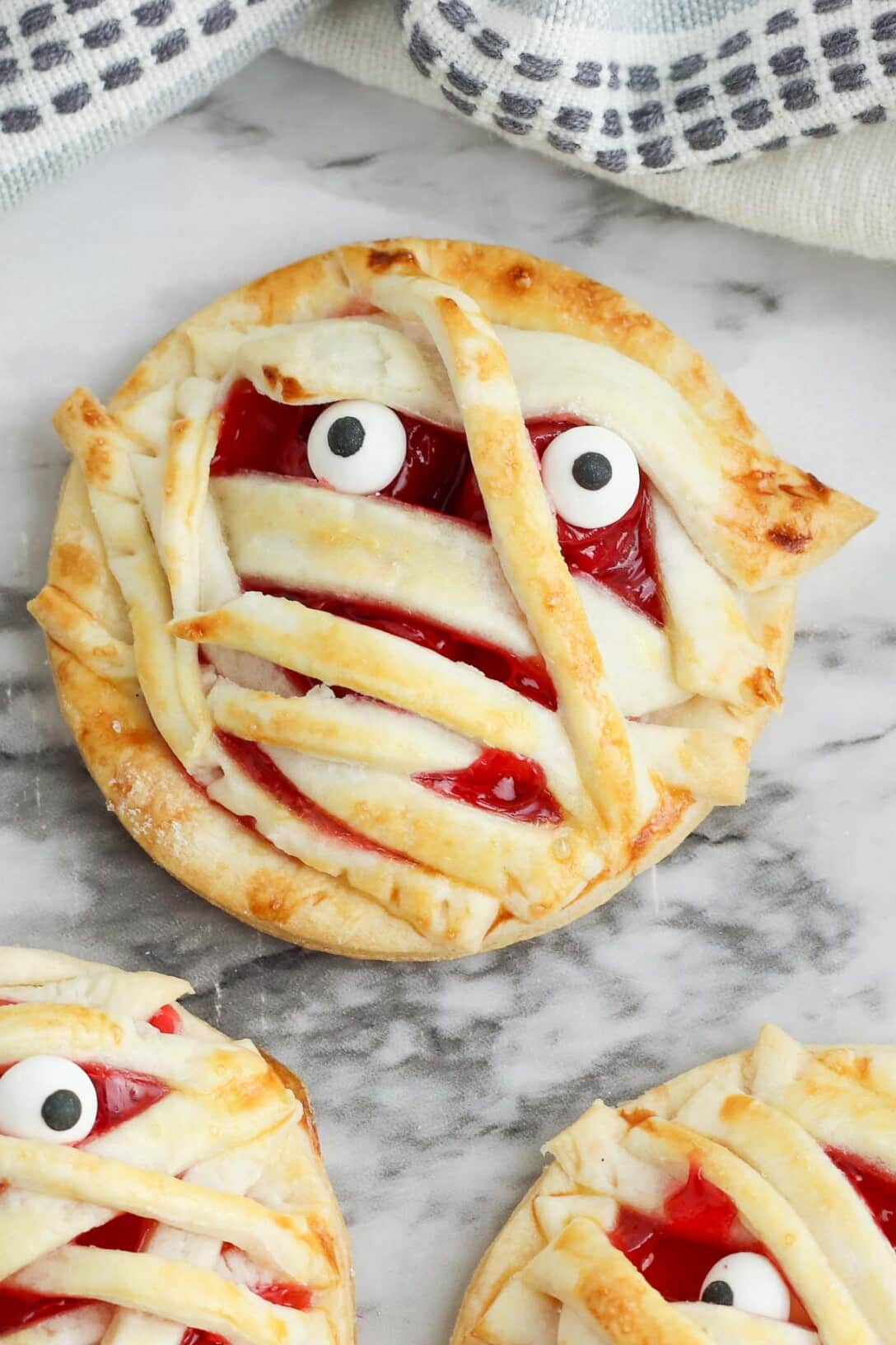 Mummy Cherry Hand Pies - Halloween Dessert recipe - Boulder Locavore