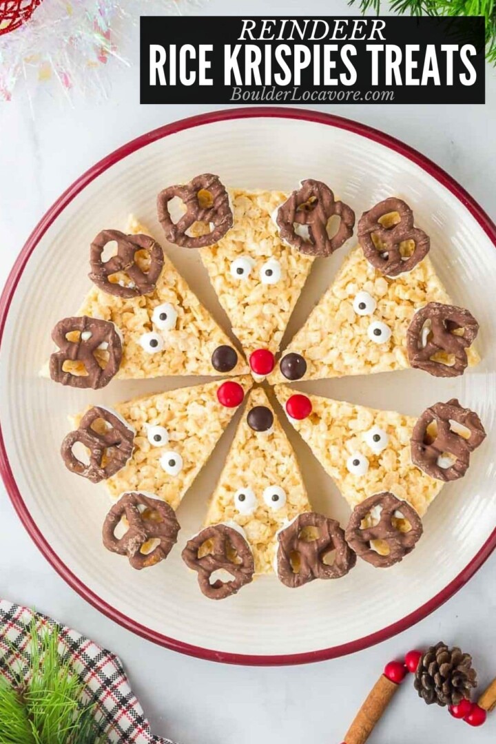 Reindeer Rice Krispie Treats for Christmas - Boulder Locavore