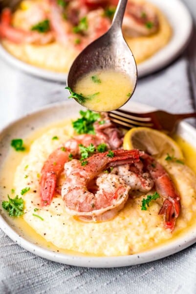 Lemon Garlic Shrimp with Creamy Polenta - Boulder Locavore