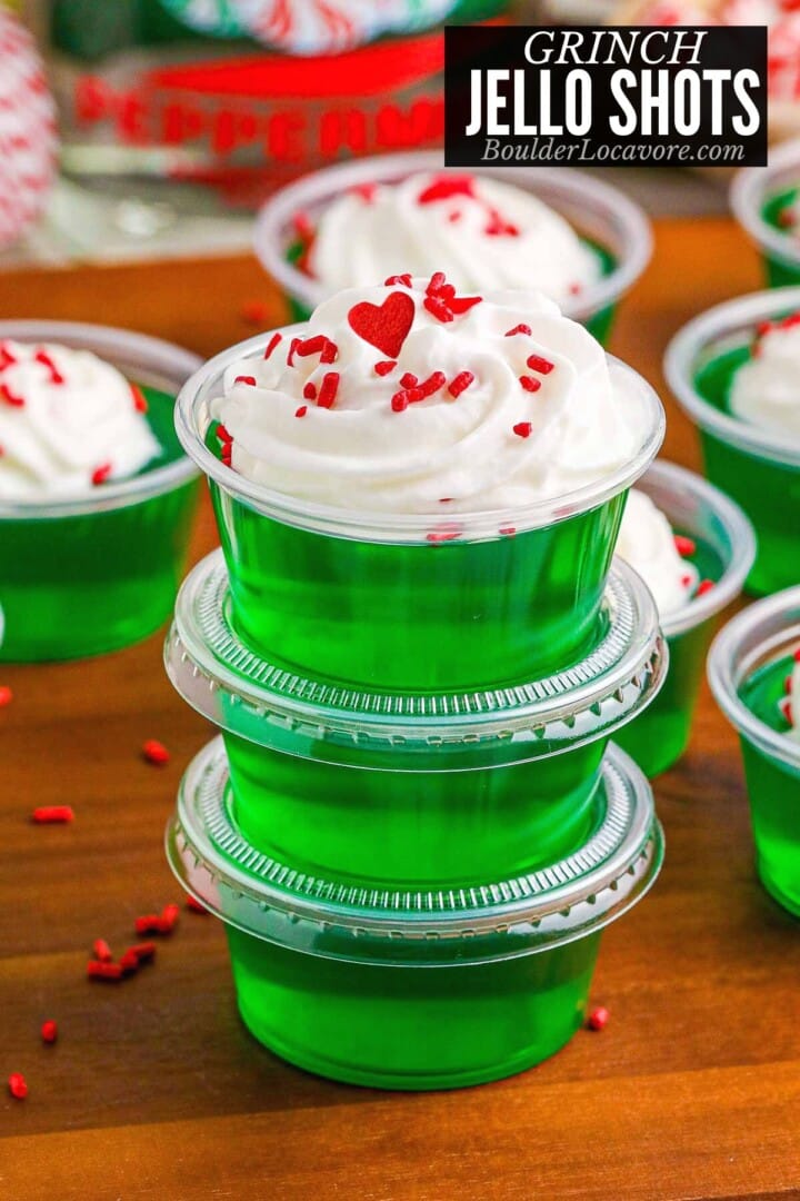 Easy Grinch Jello Shots (Christmas Jello Shots recipe) - Boulder Locavore
